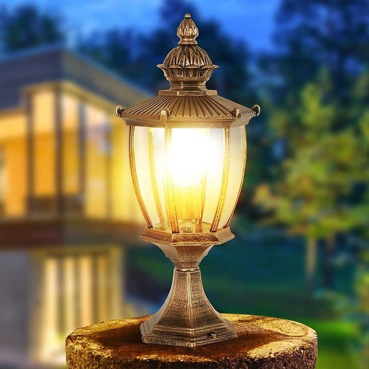 MODEBHD 45cm, Pillar Lamp European-Style Simplicity Waterproof Antirust Aluminum Column Lamp Outdoor LED Post Light Garage Pavilion Courtyard Courtyard Lighting Traditional Landscape Lighting
