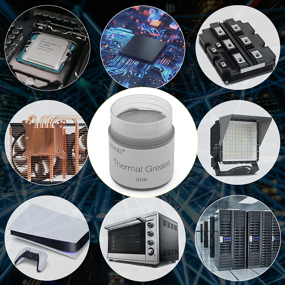 GENNEL G105 20g Grey Thermal Paste, Heatsink Paste, Thermal Compound Grease for CPU GPU Processor PS4 PS5 Xbox Chipset IC Ovens Cooler Cooling