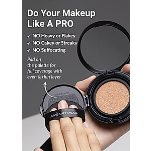 [JUNGSAEMMOOL OFFICIAL] Essential Skin Nuder Cushion (Medium Deep) | Refill Included | Natural Finish | Buildable Coverage | Makeup Artist Brand