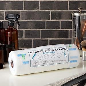 Juvale 500 Pack Disposable Barber Neck Strips for Hair Cutting, Salon, Barbershop Supplies (White, 2.4 x 11 In, 5 Rolls)