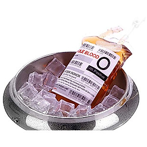 WYNK Blood Bags for Drinks, 10 IV Bags for Halloween Party Decoration, Reusable Drink Pouch for Live Blood of Theme Parties, Masquerade,Vampire,Zombie,Nurse Graduation Party Props