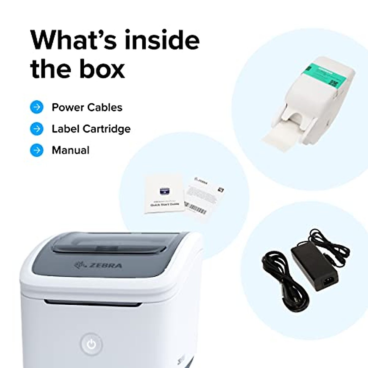 ZEBRA ZSB Series Thermal Label Printer - Small Home Office Wireless Labeling for Address, Folders, Shipping, Barcodes. Compatible w/UPS, USPS, Shopify, Ebay, FedEx, Amazon, Etsy - ZSB-DP12-2-in Width