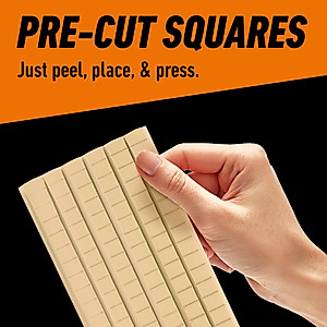 Gorilla Removable Mounting Putty, 84 Pre-cut Squares, Off White (Pack of 3)
