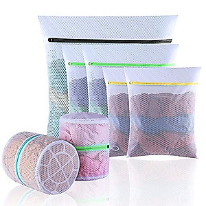 GOGOODA Mesh Laundry Bags, Delicates Washing Bags for Sweater Blouse Hosiery Bras Premium Wash Bags for Travel Storage Organization (7 Set)