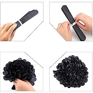 IGUO 30pcs Wonder Woman Decor Navy Blue Red White Gold Tissue Paper Pom Poms Nautical Party Supplies Twinkle Stars Paper Garland for Baby Shower Boy Scout Banquet Birthday Party Decorations