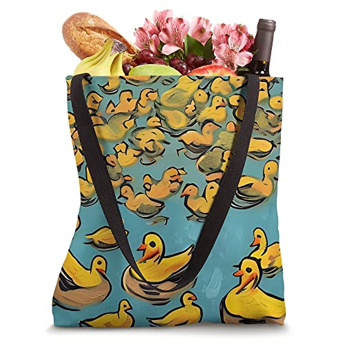 Unique Impressionist ducks Tote Bag