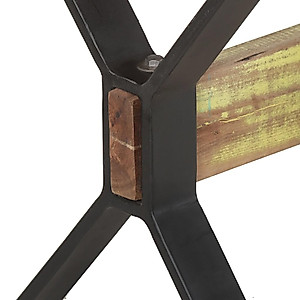 AJSEOYBS Large Dining Table,Industrial Rustic Kitchen Dining Room Table, Dinner Table for Kitchen, Living Room,Dining Table 55.1"x27.6"x29.9" Solid Reclaimed Wood