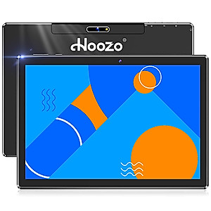 Hoozo Android Tablet 10 Inch, Android 10 Tablets, ZPad R05 32GB ROM 128GB Expand, 6000mah Battery, WiFi Bluetooth, IPS FHD Touch Screen Tableta, Dual Camera, Google GMS Certified – Black