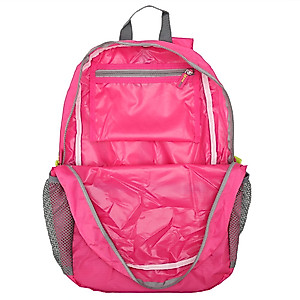 Packable Daypack - Evecase Lightweight Water Resistant Outdoor Hiking Backpack -Pink