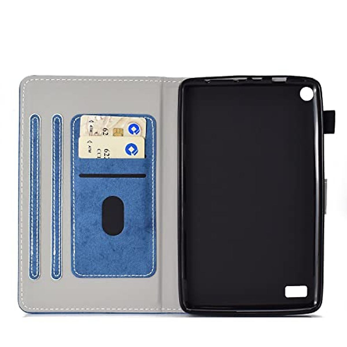 Tablet PC Case Case Compatible with Kindle Fire 7 2015/2017/2019 Case Cover,Slim Smart Folio Stand Cover Shockproof Protective Cases Auto Sleep/Wake Protective Case Tablet Home (Color : Blue)