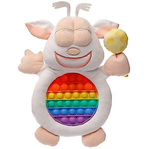 Booba Pop Sensory Plush Doll - Two in One - Fidget and Plush Toy from Netflix Show Booba Cute, Soft, Stuffed Plush Plush Doll for Kids - Officially Licensed Product - 14 Inches