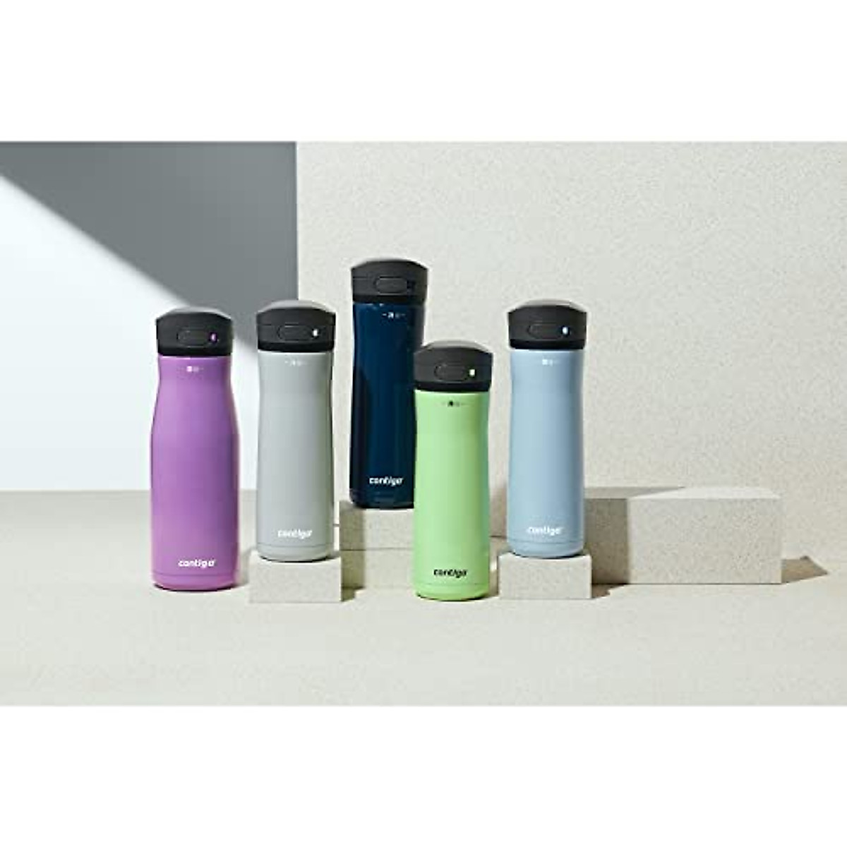 Contigo Jackson Chill 2.0 Vacuum-Insulated Stainless Steel Water Bottle, Secure Lid Technology for Leak-Proof Travel, Keeps Drinks Cold for 12 Hours, 20oz Blueberry