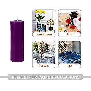 Zest Candle Pillar Candle, 2 by 6-Inch, Purple