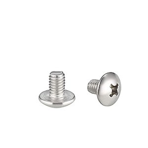 uxcell Machine Screws, M4x6mm Phillips Screw, 304 Stainless Steel, Fasteners Bolts 50Pcs