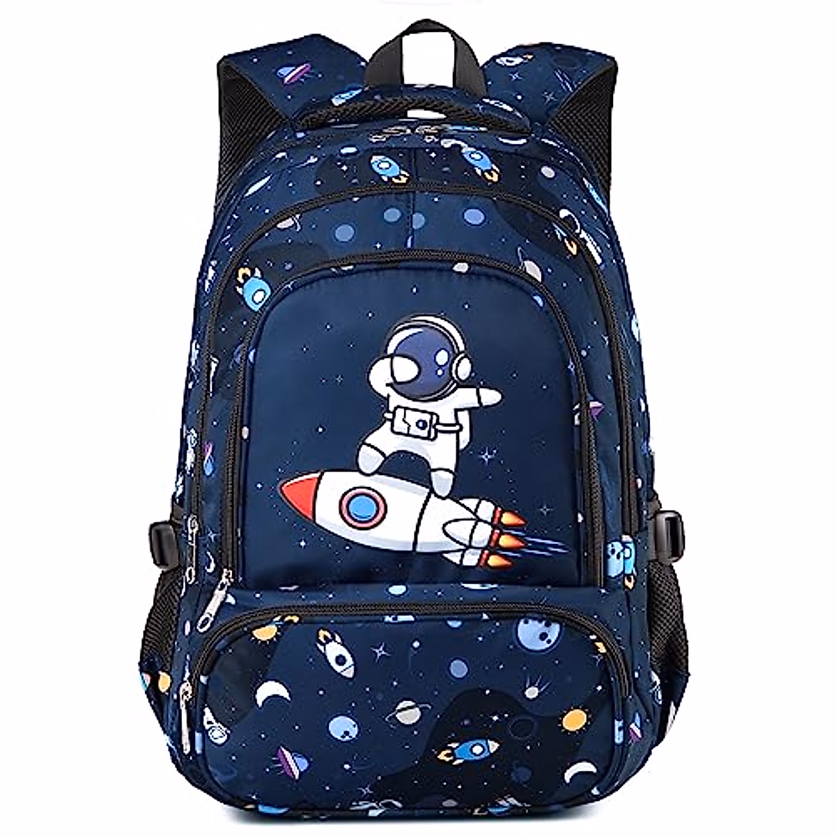 BLUEFAIRY Space Backpack for Boys Kids Elementary School Bags Middle School Primary School Bookbags Lightweight Sturdy Durable Spaceman Gifts Age 5-9 Mochilas Para Niño…