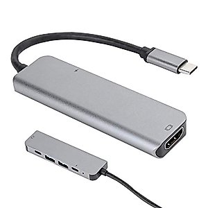 Adapter Dock, 5Gbps Practical 5‑in‑1 Reliable Aluminum Alloy Hub, for Laptop Computer Office Home