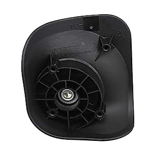 RDEXP Black Wheel Dia 1.92inches Left & Right Luggage Wheels with Screws Replacement Part Set of 2