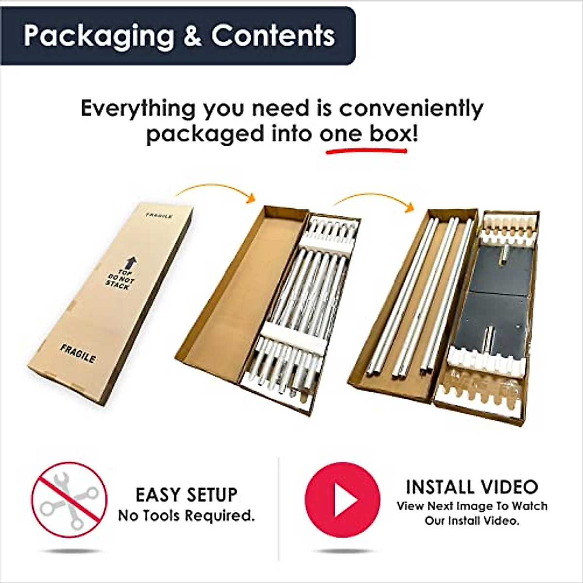 Urquid Linen Pipe and Drape Adjustable Uprights, Crossbars, Bases & Hangers - Drape Systems for Backdrops, Trade Shows, Events, Photo Booths and Decorations (8' Tall x 10' Wide Kit, Kits)