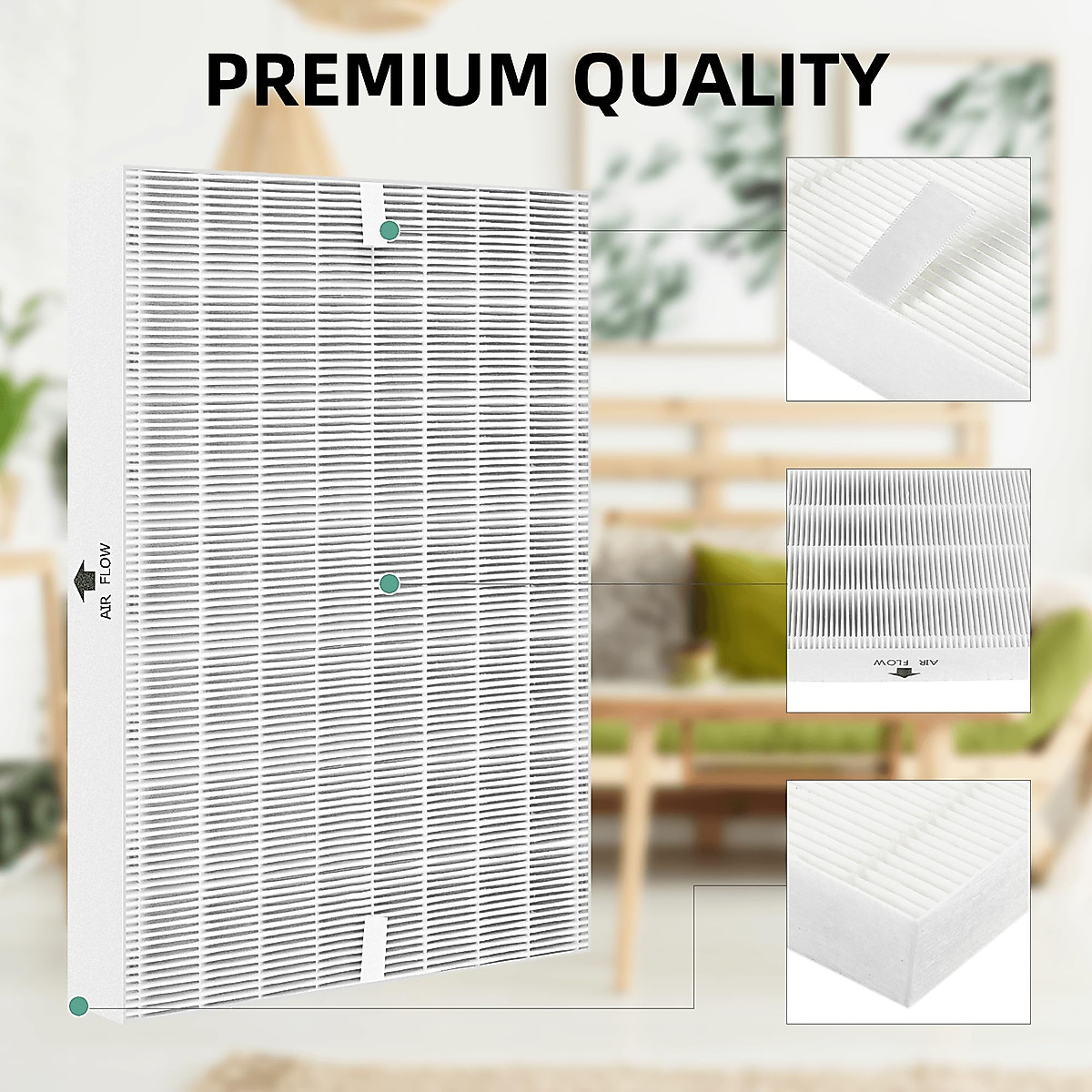 APPLIANCEMATES AP-1512HH Filter Replacement for Coway Airmega 200M Air Purifier AP-1512HH AP1512HH AP-1518R AP-1519P, Part # 3304899, 2 HEPA and 4 Carbon Filters