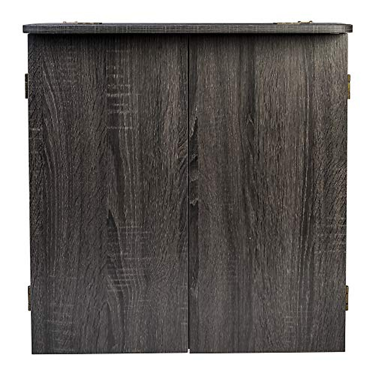 DMI Sports Paris Bristle Dartboard Cabinet Sets - Includes LED Lighting or Electronic Scoring Option, Rustic Grey (D4400W)