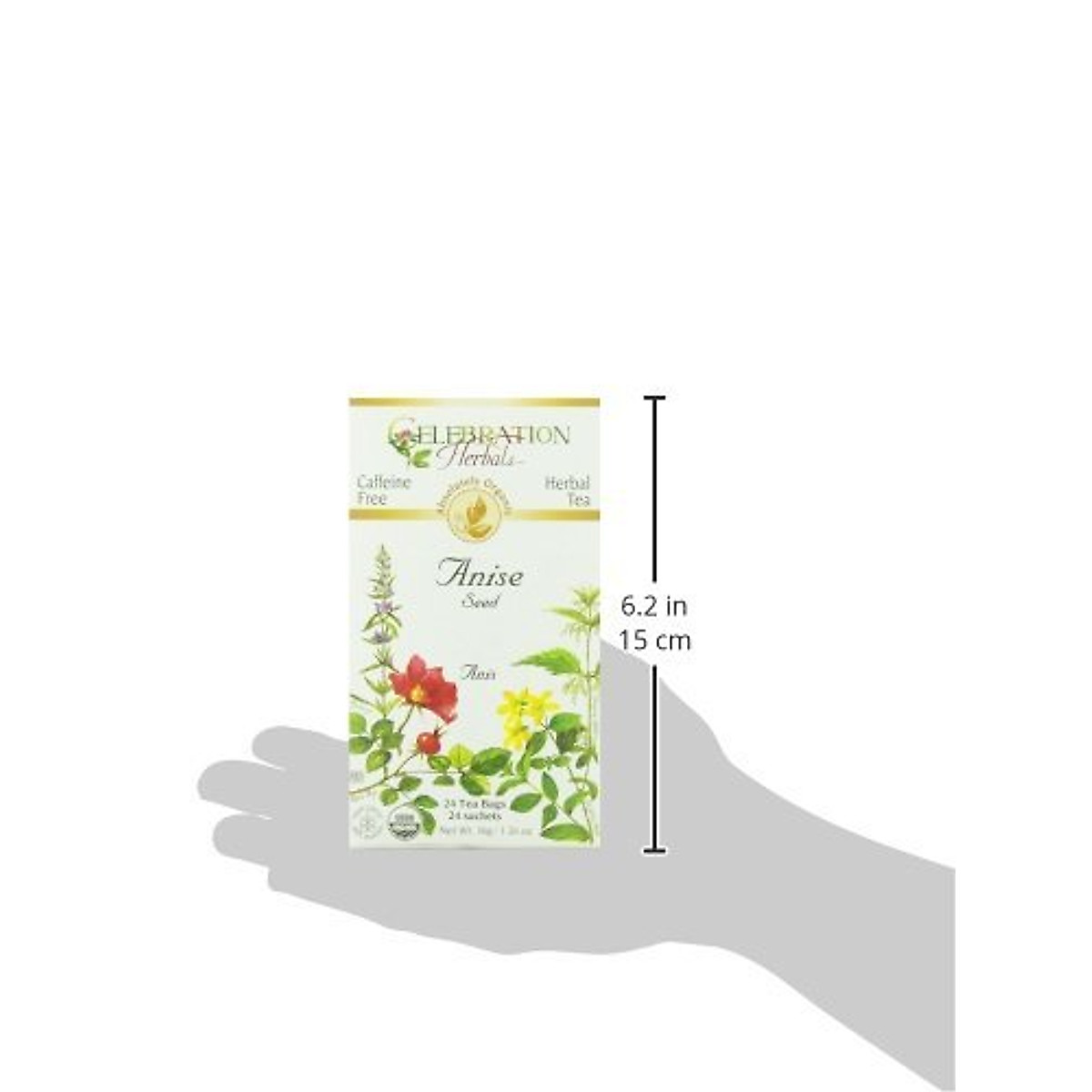 Celebration Herbals Organic Anise Seed Tea Caffeine Free, 24 Herbal Bags