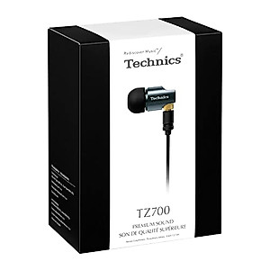 Technics Premium in- Ear Monitors IEM, High-Fidelity Wired in-Ear Earbuds Earphones with Innovative 10mm Driver for Ultra-Low Distortion - EAH-TZ700, Black/Gold