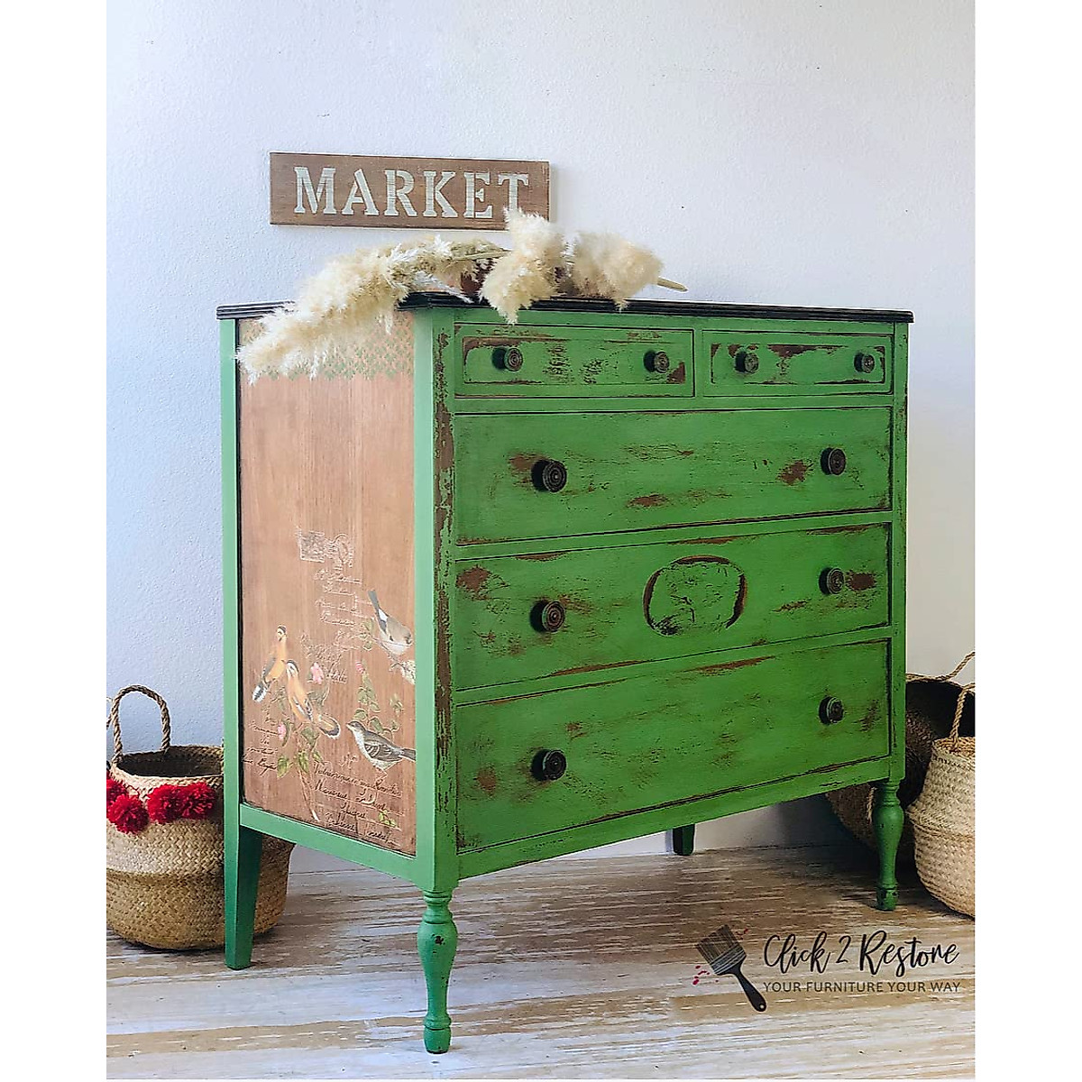 Redesign With Prima Decor Transfers® Postal Birds Total Sheet Size 24"x35",Cut Into 3 Sheets 655350647551