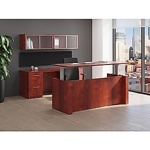Lorell LLR69411 69000 Series Desk, Cherry