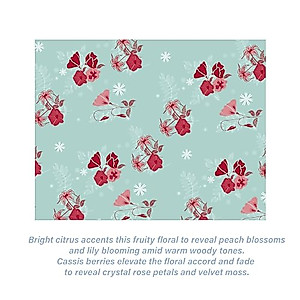Scentennials Poppy Delight Scented Drawer Liners - (16.5 x 22 Inch) Poppy Floral Print - Premium Quality Shelf Liner Sheets - Ideal for Kitchen, Drawer & Closet, Non-Adhesive Design