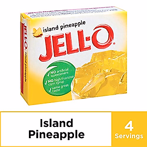 Jell-O Island Pineapple Gelatin Mix (3 oz Boxes, Pack of 6)