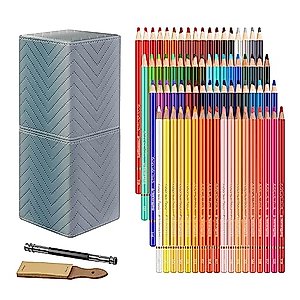 Heshengping 72 Colors Colored Pencils Set for Adult Coloring Books, Professional Numbered Art Supplies Drawing Pencils kit for Sketching Coloring Soft Oil Based Cores Ideal for Adults Teens Beginners