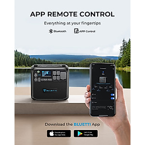 BLUETTI Solar Generator AC200MAX with PV200 Solar Panel Included, 2048Wh Portable Power Station w/ 4 2200W AC Outlets, LiFePO4 Battery Pack, Expandable to 8192Wh for Home Backup, RV Camping Emergency