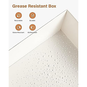 Kootek 50 Pack Paper Charcuterie Boxes with Clear Lids, 5.7 Inches Disposable Individual Food Containers Dessert Bakery Box for Sandwich, Slice Cake, Cookies, Hot Cocoa Bombs, Strawberries