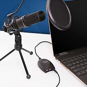 USB 2.0 Audio Adapter Box with Line Input and Mic Input