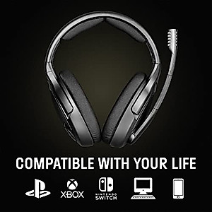Drop + EPOS PC38X Gaming Headset Noise-Cancelling Microphone with Over-Ear Open-Back Design, Velour Earpads, Compatible with PC, PS4, PS5, Switch, Xbox, Mac, Mobile, and More (Black)