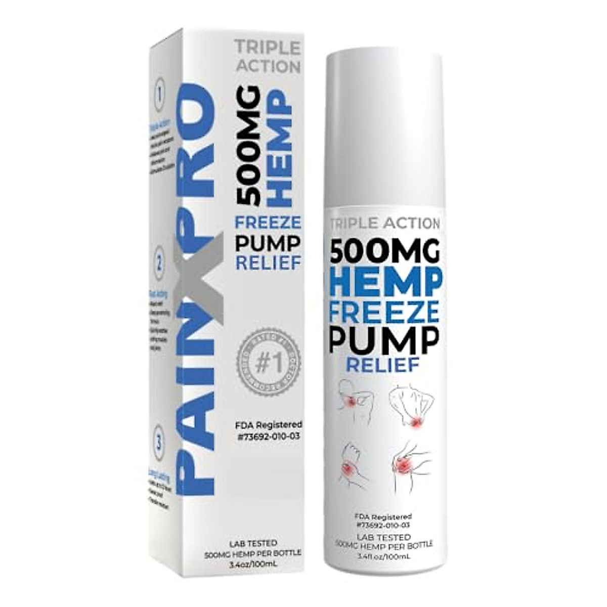 PainxPro Max Strength Relief Freeze Cream - 3.4 oz - Natural Muscle and Joint Recovery - Muscle Strain and Joint - Muscle Recovery - Back and Neck