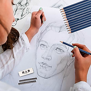 YBLANDEG Sketching and Drawing Colored Pencils Set 96-Pieces,Art Supplies Painting Graphite Professional Art Pencils Kit,Gifts for Teens & Adults Drawing Charcoal Tool Set