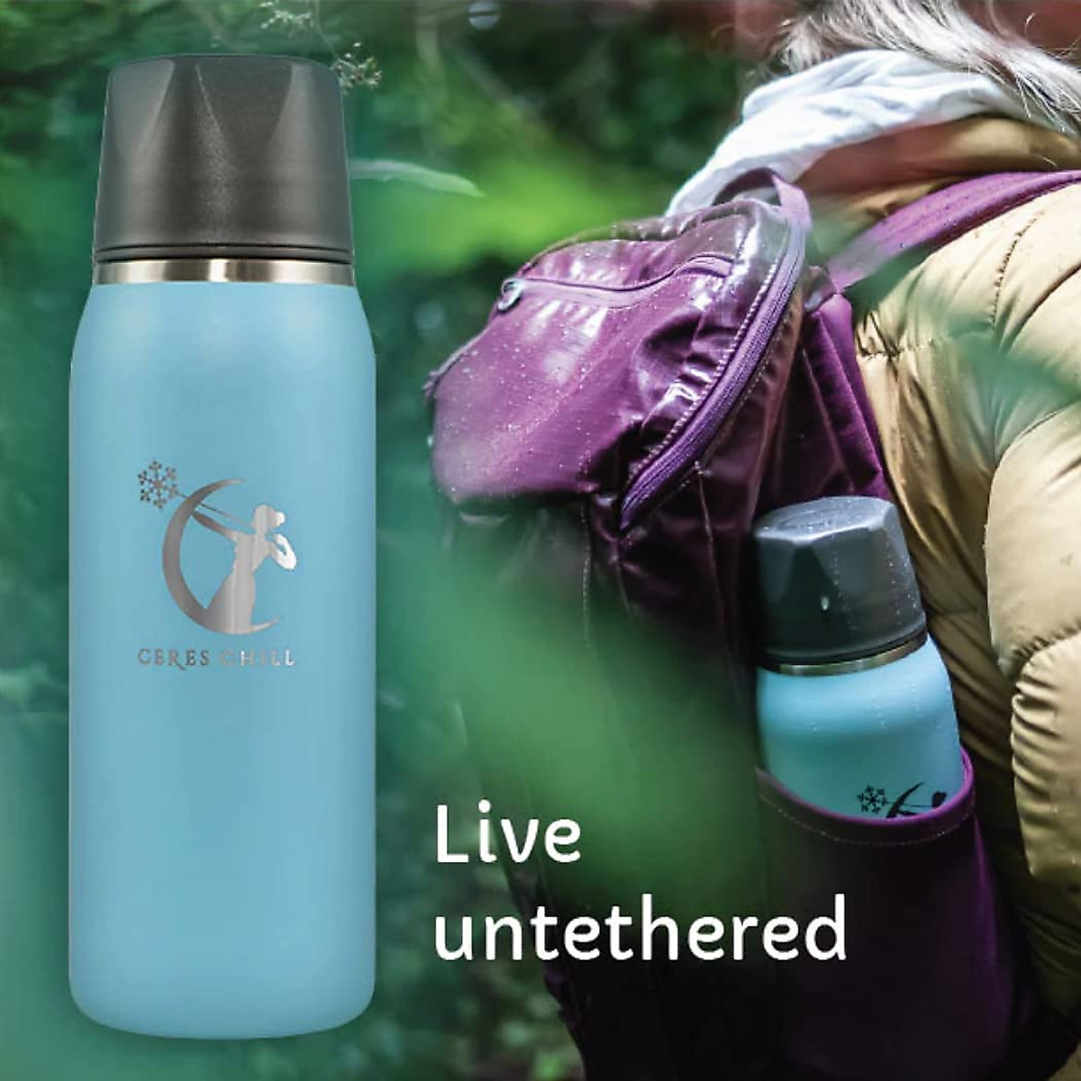 Breastmilk Chiller Reusable Storage Container by CERES CHILL | Keeps Milk Safe for up to 20 Hours | Connects w/Major Pumps (1 Chiller, Zen Green)