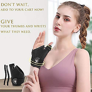 HiRui Wrist Brace Thumb Brace with Thumb Splins Support for Men and Women, Wrist Stabilizer for Sprains Tendonitis Carpal Tunnel Arthritis Pain Relief Recovery (One Size, Right Hand)