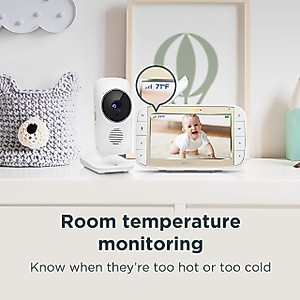 Motorola MBP844CONNECT Wireless WiFi Video Baby Monitor - 5-Inch HD Color Screen, 2-Way Talk Communication - Sound, Motion, Temperature Alert - Digital Zoom, Night Vision, 5 Lullabies - 1000ft Range