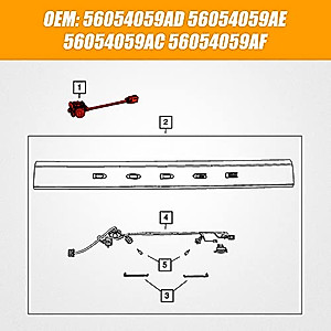 Rear Back Up Camera Compatible with 2011-2013 Jeep Grand Cherokee Dodge Durango Replace 56054059AD 56054059AE 56054059AC 56054059AF
