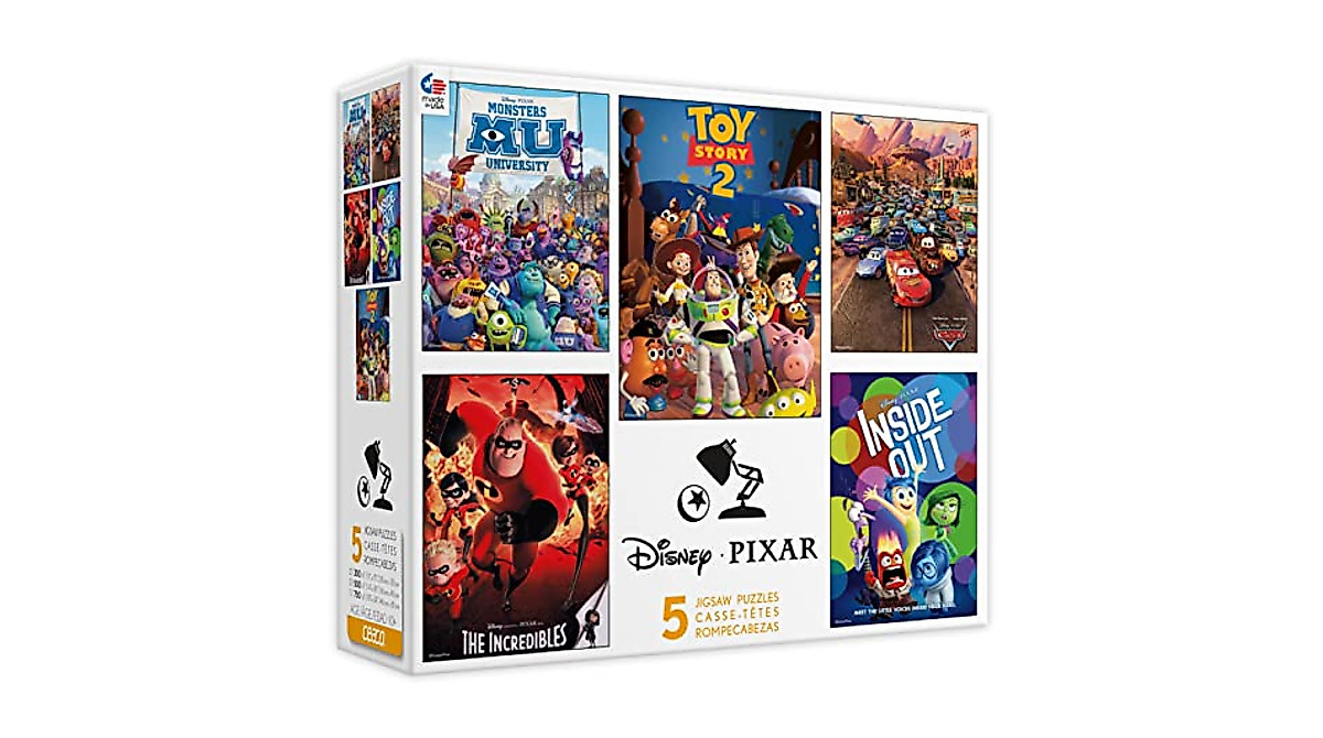 Ceaco 5 in 1 Disney Pixar Jigsaw Puzzles Set