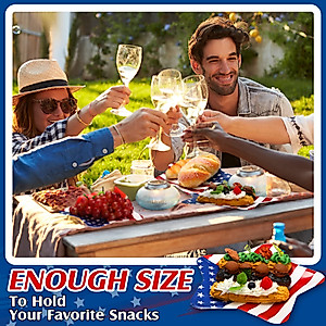 Sunnyray Patriotic Christmas Paper Plates 9 Inch Dessert Star Shape Plates Disposable American Flag 4th of July Tableware USA Star Serving Trays for Cookies Barbecue Picnic (Pentagram,100 Pcs)