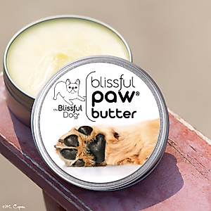 The Blissful Dog Paw Butter, Moisturizer for Dry Paw Pads, Softens and Protects a Rough Paw in Winter, Versatile, Lick-Safe Dog Paw Pad Balm, 2 oz.