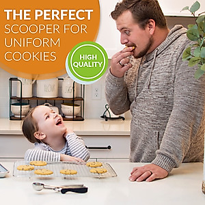 Cookie Bundle - Spring Chef 10”x15” Stainless Steel Cooling Rack, Aluminum Baking Pan & Cookie Scoop