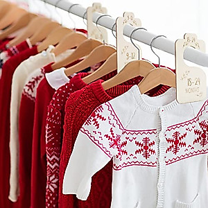 Yinuoday Baby Closet Size Dividers Set of 8 Baby Clothes Organizers Thicken Double Sided Hanging Closet Organizer from Newborn to 24 Months Baby