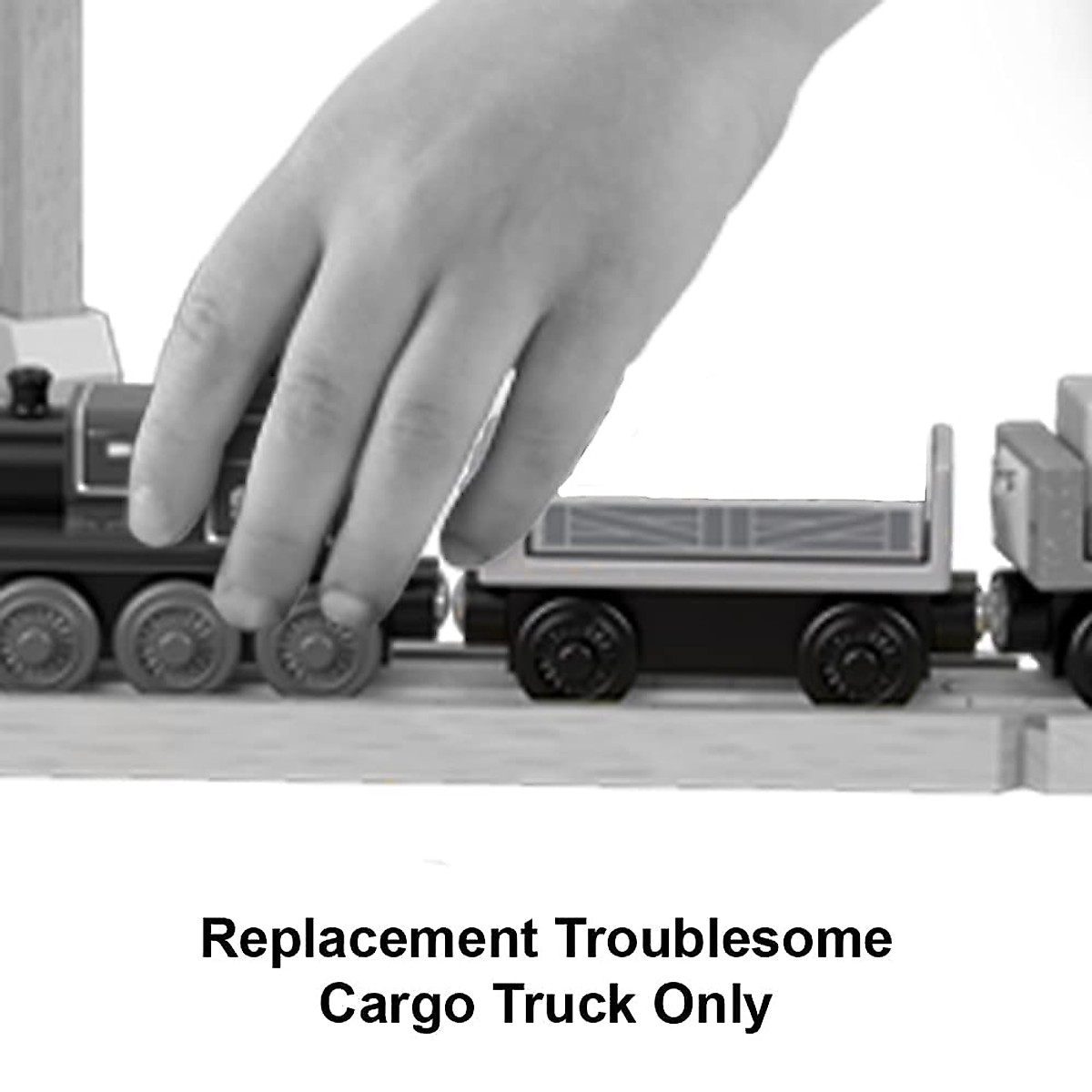 F-Price Replacement Part for Thomas and Friends Wooden Lift and Load Cargo Train Set - GGH31 ~ Replacement Cargo Car ~ Troublesome Truck Gray, White