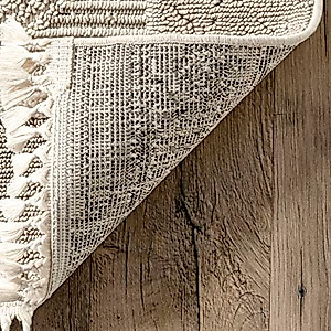 nuLOOM Haida Moroccan Tiles High/Low Tasseled Area