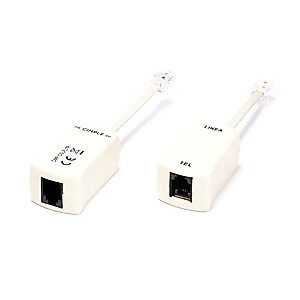 THE CIMPLE CO 2 Wire, 1 Line DSL Filter - for Removing Noise and Other Problems from DSL Related Phone Lines - 2 Pack