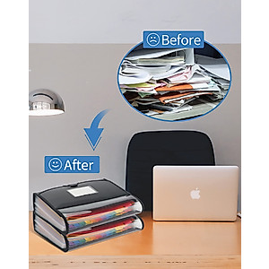 Accordion File Organizer 26 Pockets Expanding File Folder for A4 Letter Size Paper Document Holder Organizer